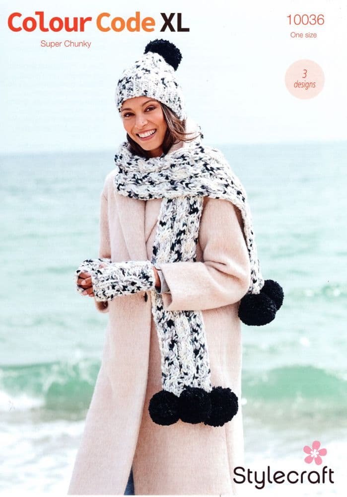 Stylecraft Colour Code XL Super Chunky Knitting Pattern -10036 Ladies ...