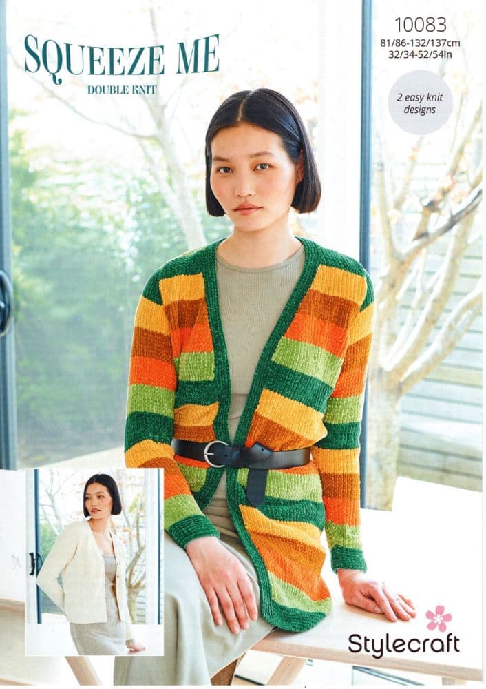 Stylecraft DK Knitting Pattern - 10083 Ladies Cardigans 2 Easy Knit Designs