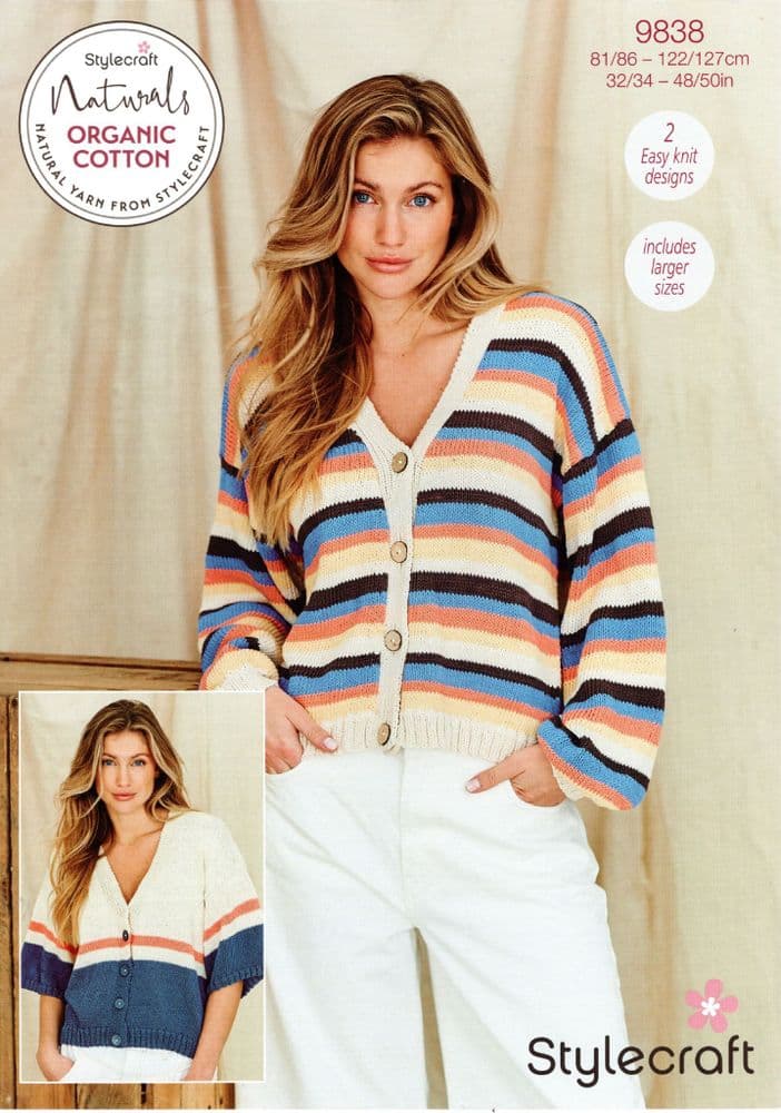 Stylecraft DK Knitting Pattern - 9838 Ladies Cardigans