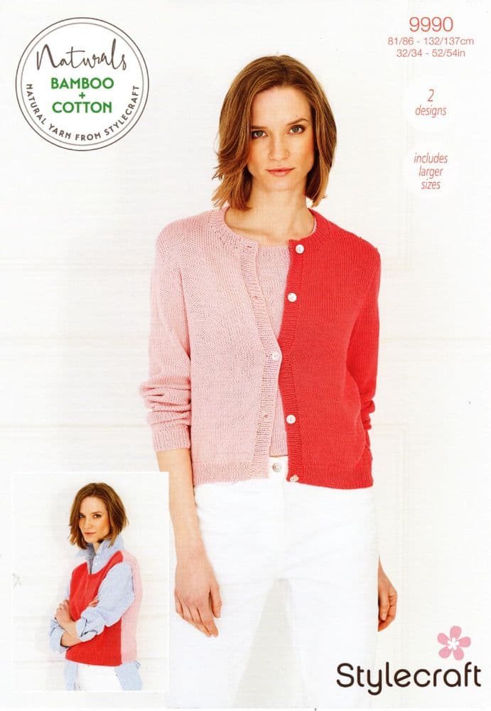 Stylecraft DK Knitting Pattern - 9990 Ladies Twin Set