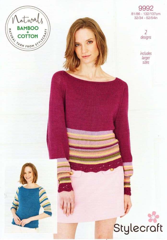 Stylecraft DK Knitting Pattern - 9992 Ladies Sweaters