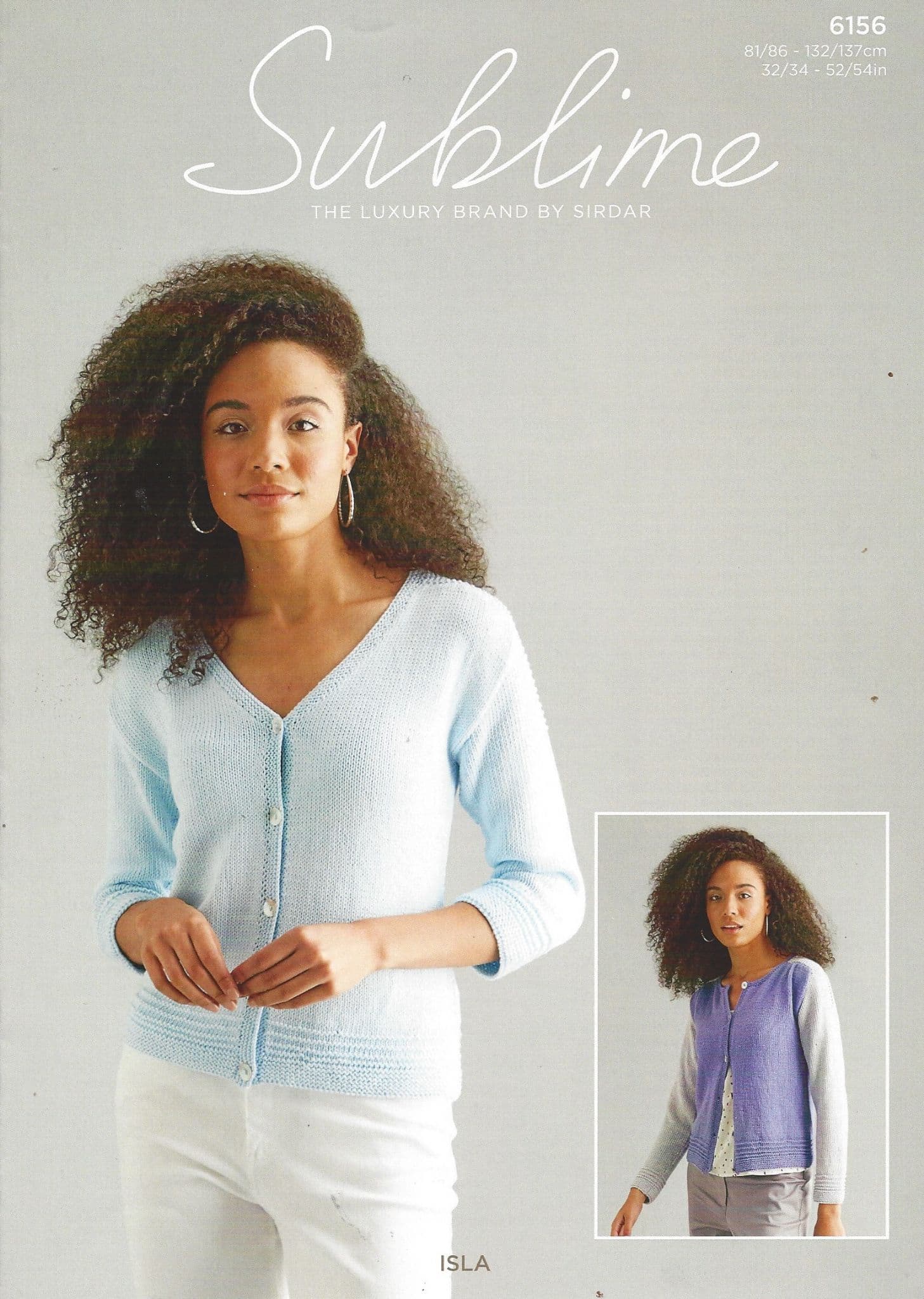 Sublime Isla DK Knitting Pattern - 6156 Cardigan & Waistcoat