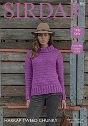 Sirdar Harrap Tweed Chunky Knitting Patterns