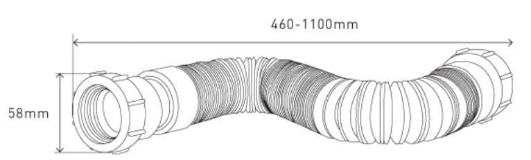 Flexible Shower Tray Waste Extension