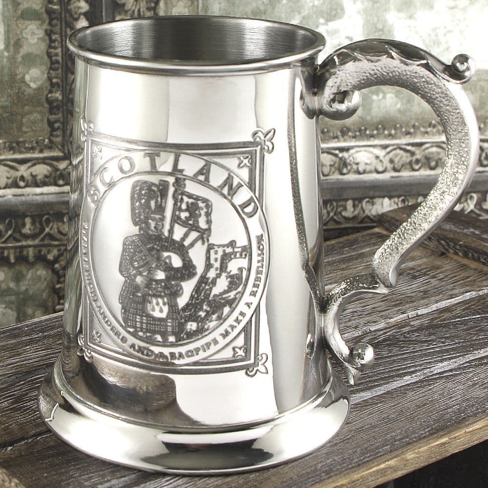Scottish Bagpiper Pewter Tankard| The Sign Maker Shop