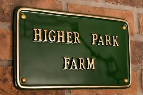 Cast Brass Rectangular House Sign | The Sign Maker Shop