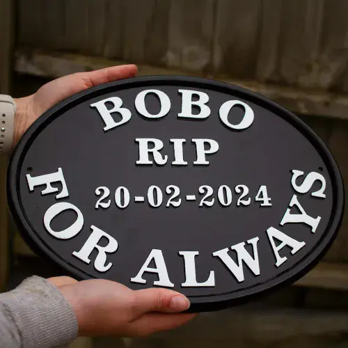 Cast Iron Signs & Memorials - Oval | The Sign Maker Shop