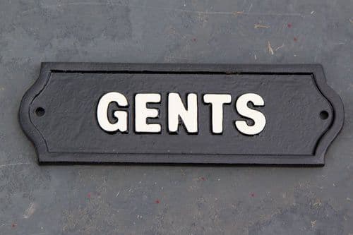 GENTS Cast Metal Sign | The Sign Maker Shop