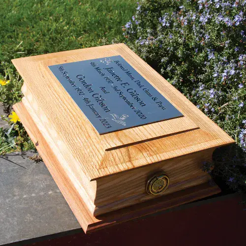 Double Wooden Ashes Casket| The Sign Maker Shop