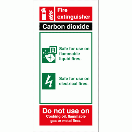 Fire Equipment Sign - Carbon Dioxide Fire Extinguisher Sign 6433
