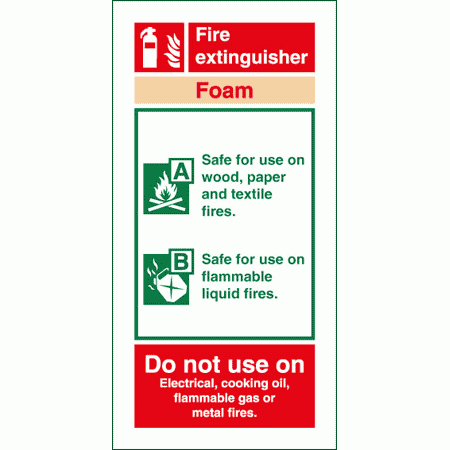Fire Equipment Sign - Foam Fire Extinguisher Sign 6431