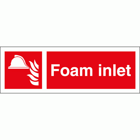 Fire Equipment Sign - Foam Inlet Landscape 6155