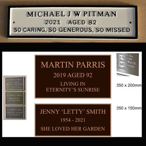 Hand Painted Cast Memorial Plaque | The Sign Maker Shop