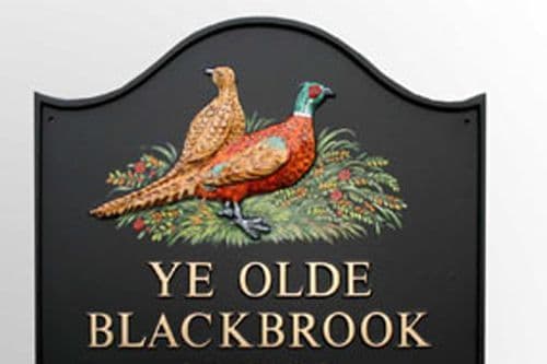 Hand Painted Large Domed Rectangular Cast Sign STDR4 - Up to 3 Lines of ...