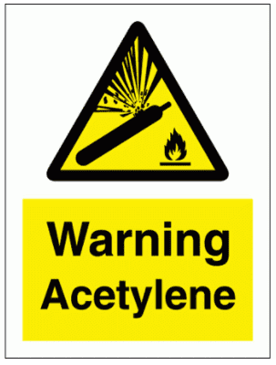 Warning Acetylene Sign - 7701| The Sign Maker