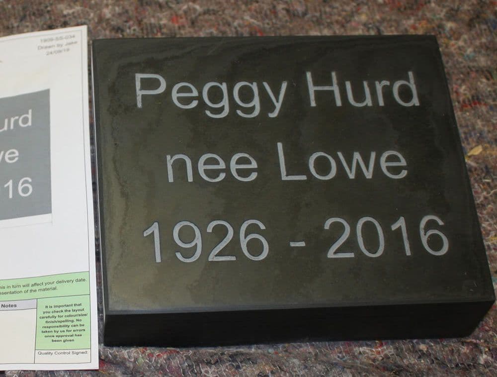 Heavy Slate Memorial Tablets | The Sign Maker Shop