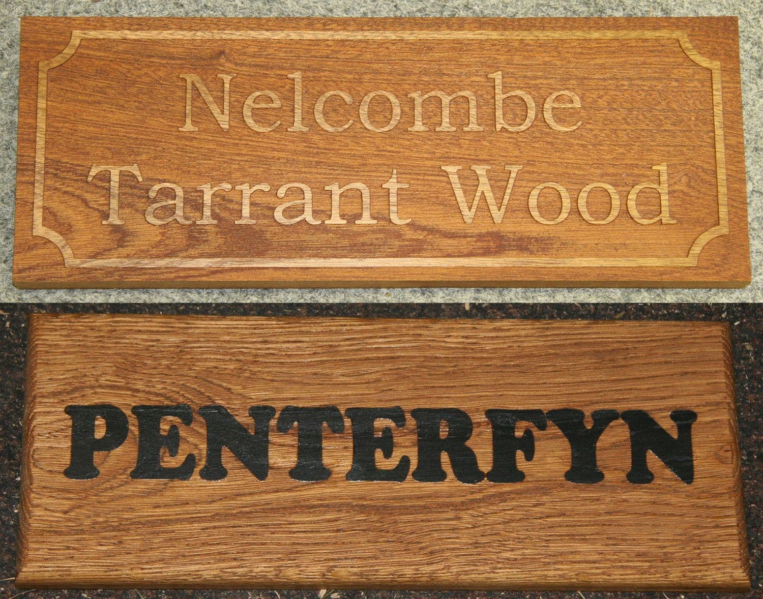 Driftwood Effect Wooden House Sign, Iroko | The Sign Maker Shop