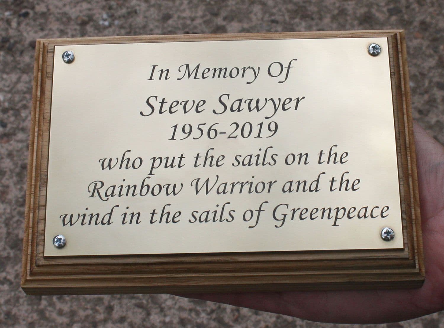 Large 2mm Engraved Brass Memorial Plaques The Sign Maker Shop