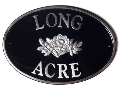 Oval Cast Aluminium Sign - Polished text | The Sign Maker Shop