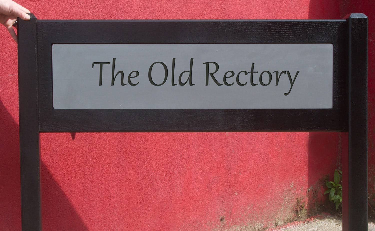 Painted Hardwood Signs with Engraved Insert | The Sign Maker Shop