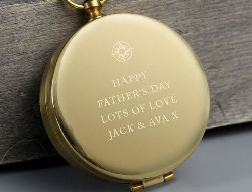 Personalised Metal Compass with 4 lines of text | The Sign Maker
