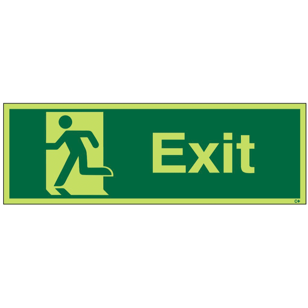 Photoluminescent Fire Exit Sign - CPPP - Exit Left