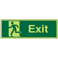 Photoluminescent Fire Exit Sign - CPPP - Exit Left