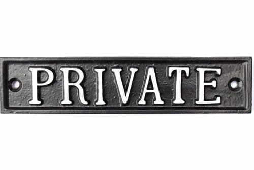 PRIVATE SIGN
