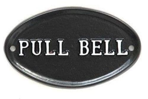 PULL BELL OVAL SIGN