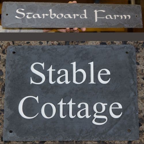 Online Sign Maker |Rustic Slate House Signs