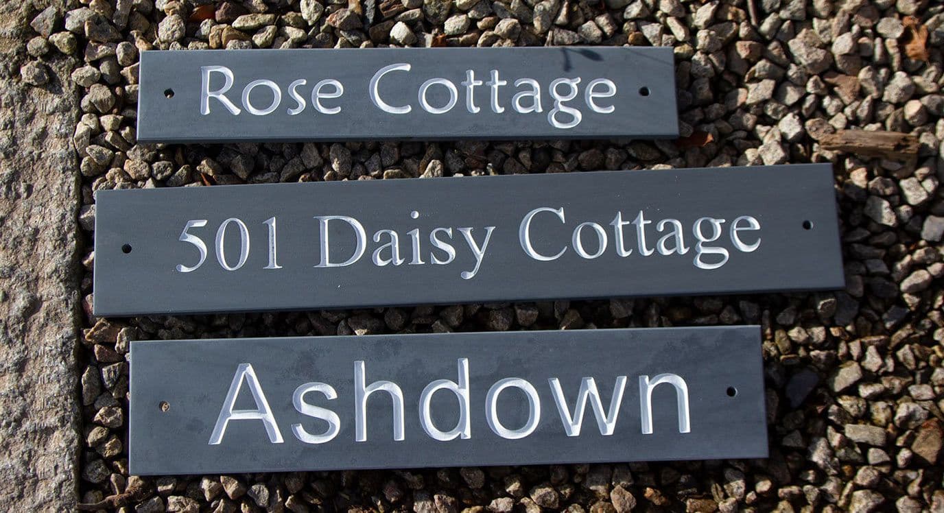 Standard Slate House Signs 2" High |The Sign Maker Shop