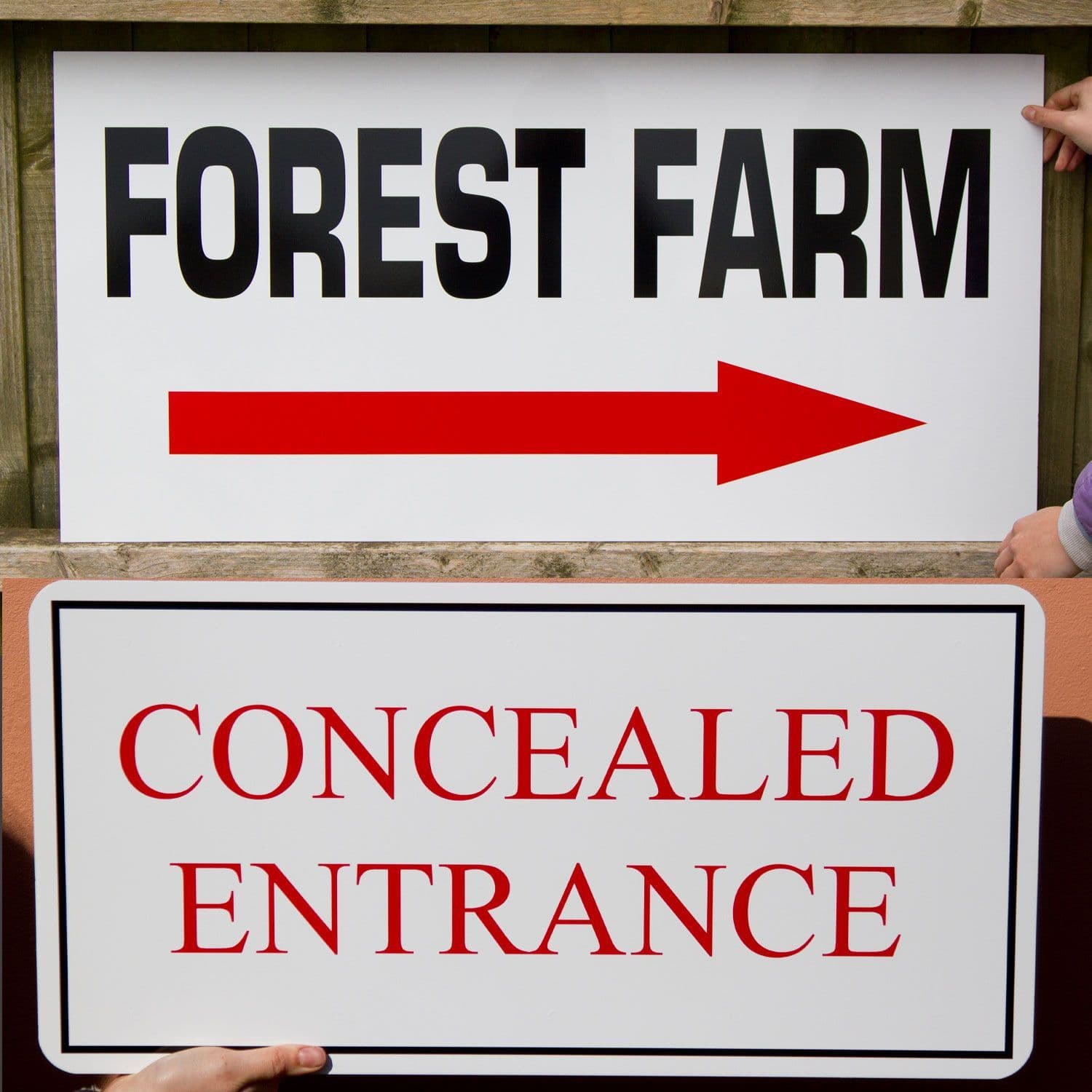 Simple Sign Boards Lettering in Two Colours | The Sign Maker Shop