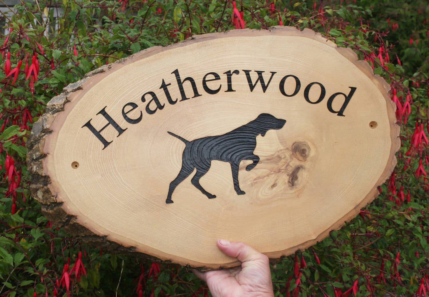 Extra Large Rustic Timber Wooden House Sign | The Sign Maker Shop*