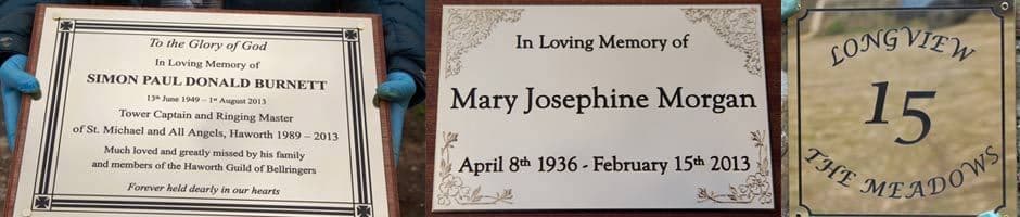 Engraved Brass Plaques
