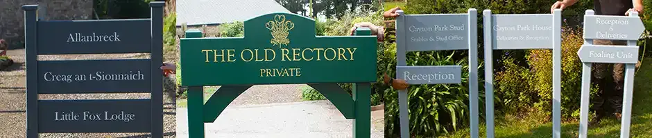 Traditional Painted Signs With Posts | The Sign Maker Shop