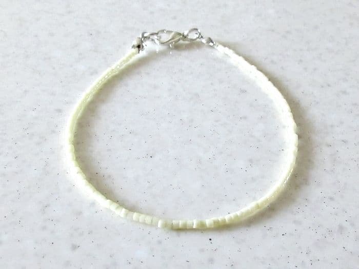Lemon Yellow Seed Bead Friendship Bracelet | Handmade with Miyuki ...