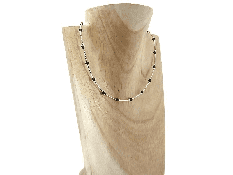 Sparkly Chocolate Brown Swarovski Crystals & Sterling Silver Tubes ...