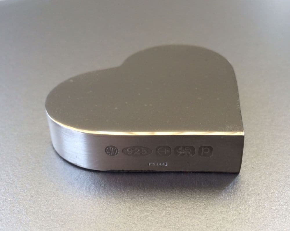 Sterling Silver Heart Paperweight