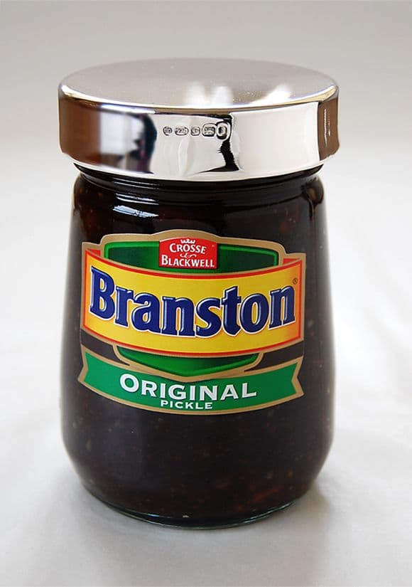 Sterling Silver Lid for Jar of Branston Pickle