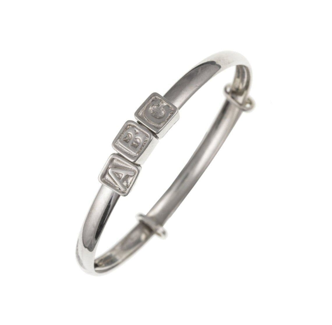 Child s Silver ABC Expanding bangle