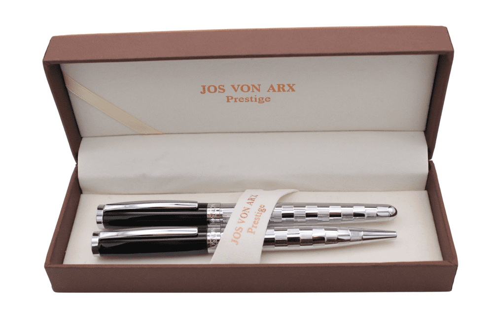 Jos Von Arx Tokyo Checked and Black Lacquer Pen Set