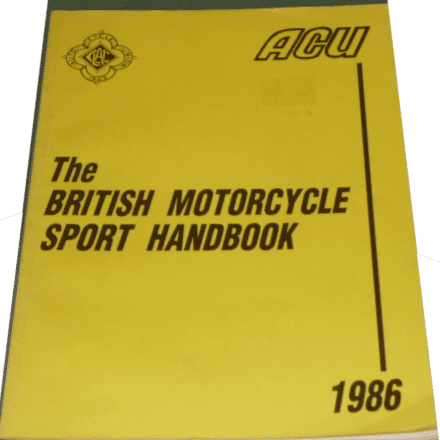 ACU British Motorcycle Sport Handbook 1986
