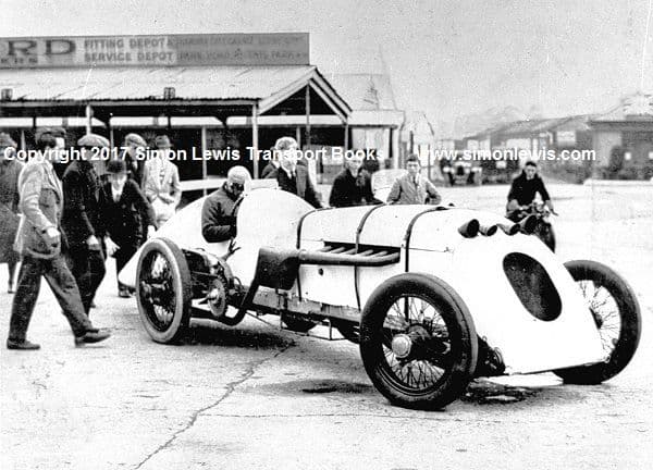 BABS Parry Thomas in Brooklands paddock 1926 a photo