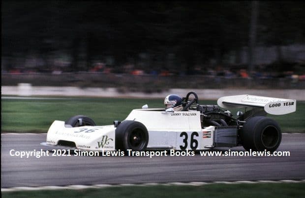 Boxer PR276 Hart F2 Danny Sullivan Donington 1977 Formula 2 action photo