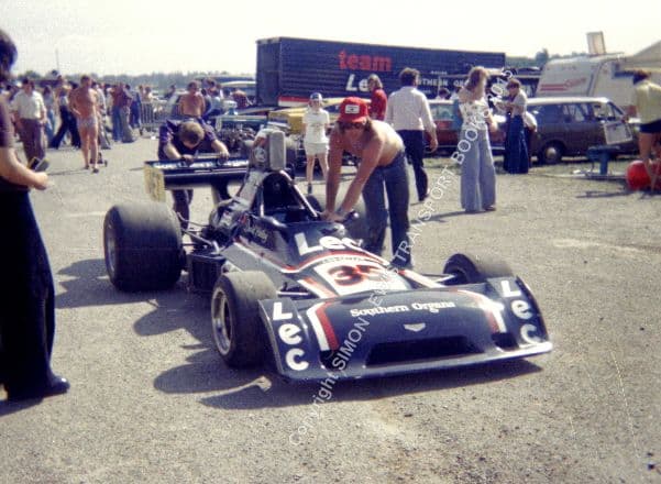 Chevron B30 Purley s car Mallory Park F5000 1975 paddock photo