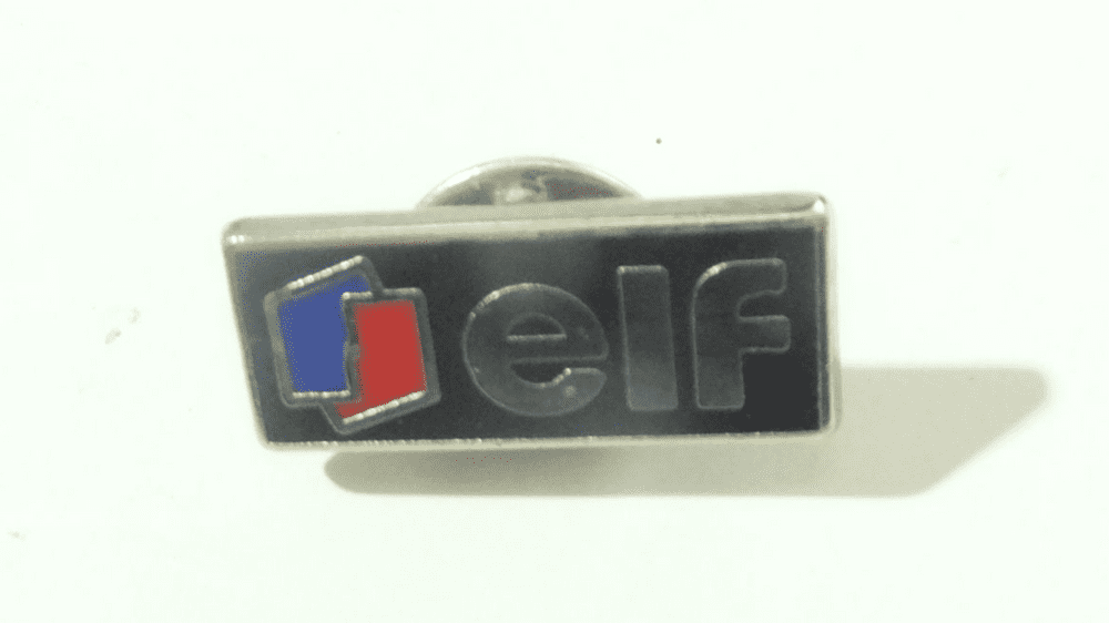ELF petrol Original enamel pin badge 1980s