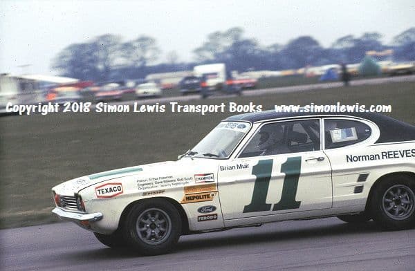 Ford Capri MkI Brian Muir Photo Silverstone RAC Saloon Cars April 11 1976