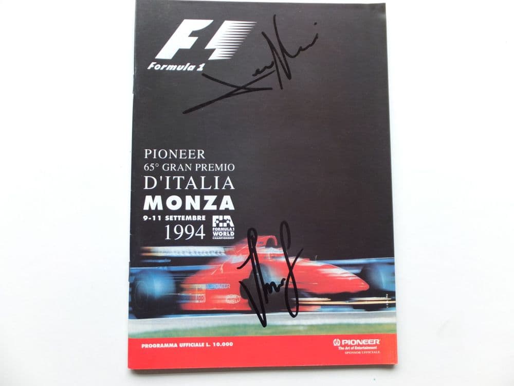 ITALIAN GP F1 Program 1994 SIGNED by Alesi Berger Hill Coulthard Lehto Verstappen