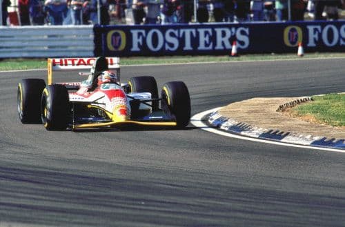 Lotus 107 Herbert at speed British GP 1993 a