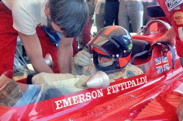 Lotus 72 Emerson Fittipaldi cockpit close up 1971 b